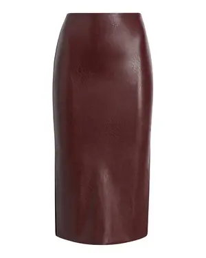 Commando Faux Leather Midi Skirt - Oxblood