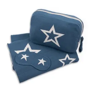 PINK LEMONADE Star Travel Throw Blanket - Blue