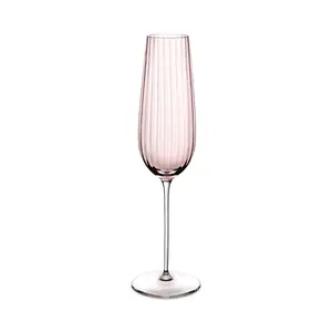 NUDE GLASS Round Up Sparkling Wine Glasses, Set Of 2 - Light Pink
