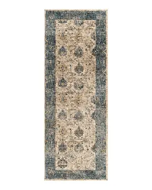 Livabliss Mirabel Mbe-2313 Runner Area Rug, 2'7 X 7'3 - Blue/tan