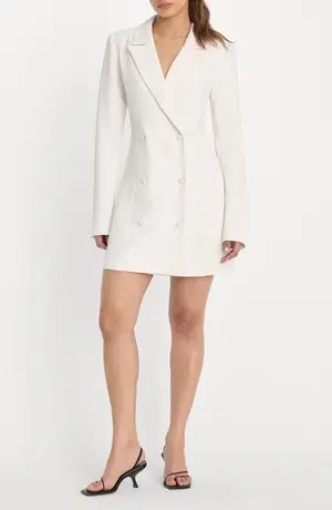 Good American Luxe Suiting Exec Long Sleeve Blazer Minidress - Soft Shell