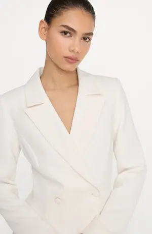 Good American Luxe Suiting Exec Long Sleeve Blazer Minidress
