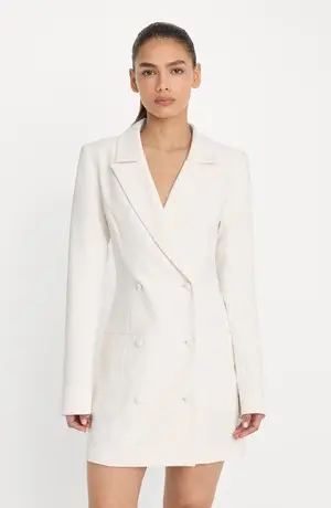 Good American Luxe Suiting Exec Long Sleeve Blazer Minidress