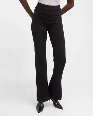Giorgio Armani Cady Straight-leg Pants - Solid Black