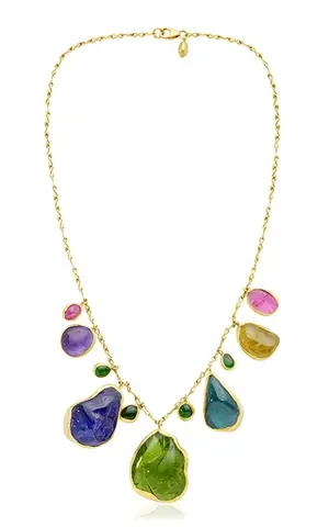 PIPPA SMALL 18k Yellow Gold Tourmaline Colette Set Necklace
