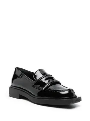 3JUIN Viola Patent Leather Loafers - Black