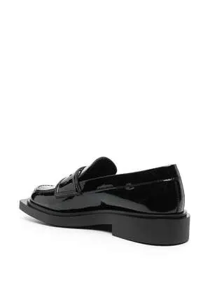 3JUIN Viola Patent Leather Loafers - Black