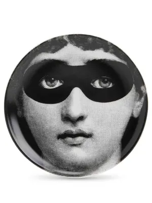 FORNASETTI Bandit Print Coaster - Black