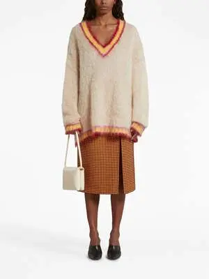 Marni Prisma Leather Clutch - Neutrals