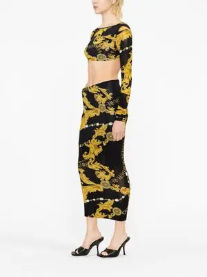 Versace Chain Couture-print Cut-out Dress