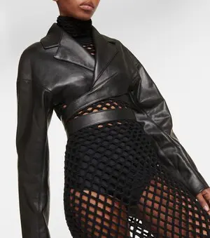 Alaïa Cropped Leather Jacket