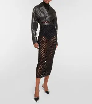 Alaïa Cropped Leather Jacket