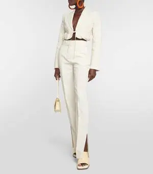 Jacquemus La Croissant Linen-blend Jacket