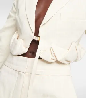 Jacquemus La Croissant Linen-blend Jacket