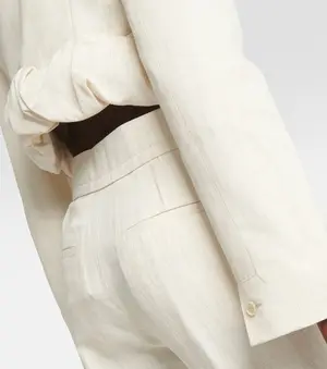 Jacquemus La Croissant Linen-blend Jacket