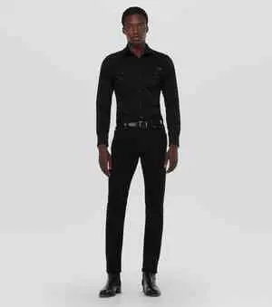Dolce & Gabbana Embroidered Cotton-blend Shirt - Black