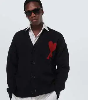 Ami De Cœur Virgin Wool Cardigan - Black