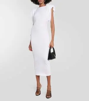 Wardrobe.NYC Ruched Jersey Midi Dress