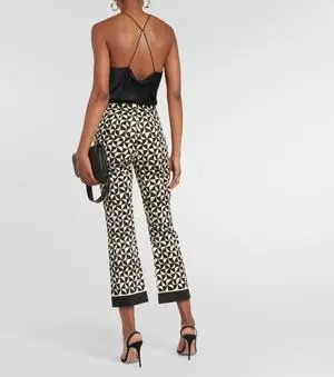 Max Mara Nereo Printed Cropped Pants