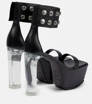 Rick Owens Minimal Grill Platform Sandals - Black