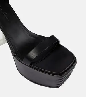 Rick Owens Minimal Grill Platform Sandals - Black