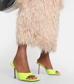Amina Muaddi Laura Leather Mules