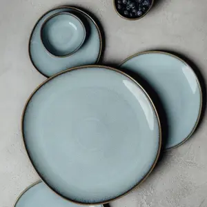 VILLEROY & BOCH Lave Gris Serving Platter - Blue/green