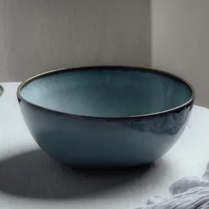 VILLEROY & BOCH Lave Gris Serving Bowl - Blue/green