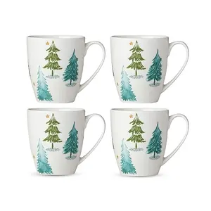 LENOX Balsam Lane Mug, Set Of 4 - White