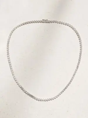 De Beers 18-karat White Diamond Necklace