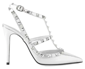 Valentino Garavani Rockstud 100 Mirrored-leather Pumps
