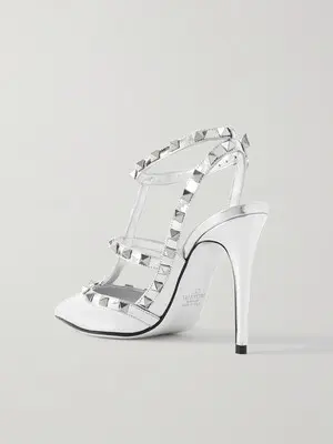Valentino Garavani Rockstud 100 Mirrored-leather Pumps