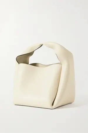 TOTEME Bucket Textured-leather Tote - Off-white