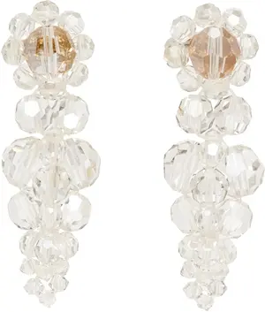 Simone Rocha Simone Rocha Transparent Small Cluster Drip Earrings - Lt. Smoke