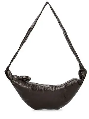 LEMAIRE Medium Croissant Cotton Crossbody - Peat Green