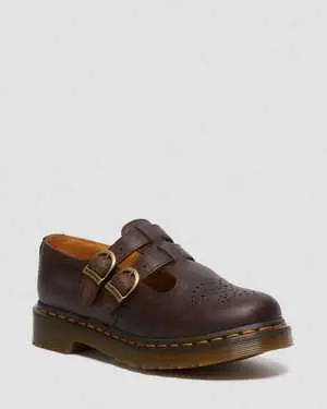 Crazy Horse Leather Mary Jane Shoes