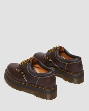 Dr. Martens 8053 Crazy Horse Leather Platform Shoes - Brown