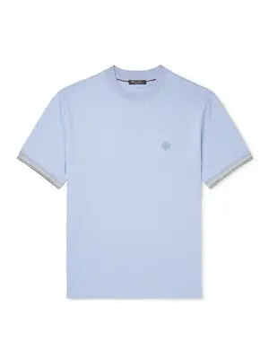 Loro Piana 半袖ポロシャツ Lサイズ ブルー イタリア製 コットン Loro Piana - Cotton-Piqué Polo Shirt - Blue Loro Piana