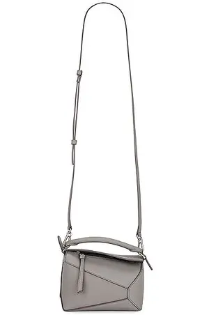 Loewe Loewe Puzzle Edge Mini Bag In Grey Pearl Grey