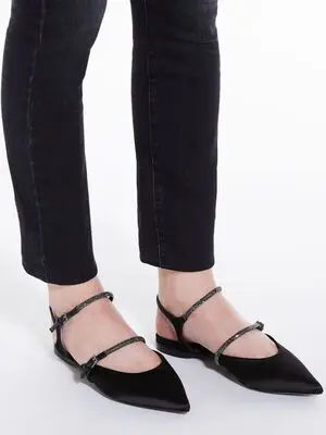 Max Mara Satin Ballet Flats