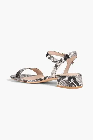STUART WEITZMAN Dancer 35 Snake-effect Leather Sandals