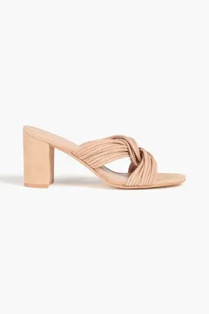 STUART WEITZMAN Twist Block 75 Suede Mules