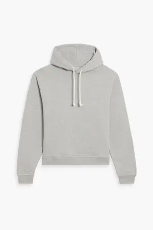 LE17SEPTEMBRE Le 17 Septembre Cotton Fleece Hoodie With Drawstring Hood And Embroidered Logo - Light Gray