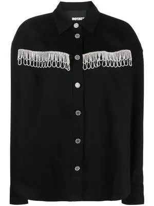 ROTATE BY BIRGER CHRISTENSEN Crystal-embellished Shirt