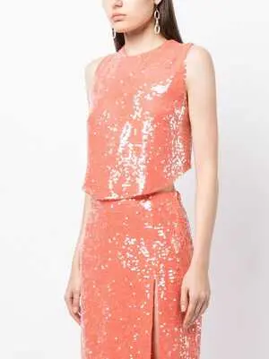 Lapointe Sequin-embellished Sleeveless Top
