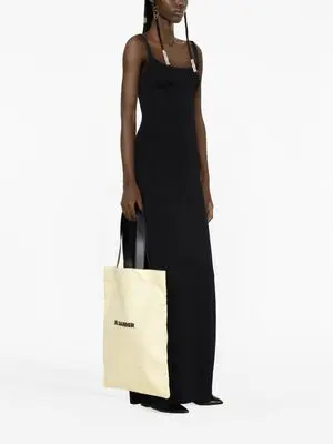 JIL SANDER Logo-print Shopper Tote Bag - Yellow