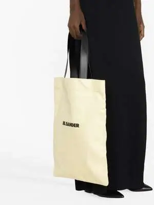 JIL SANDER Logo-print Shopper Tote Bag - Yellow