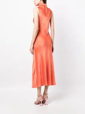 Lapointe Draped Satin Maxi Dress