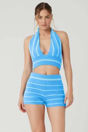 Alo Yoga Cashmere Mini Stripe Halter Tank Top