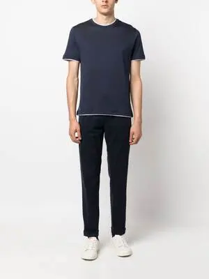 FAY Capri Pince Tailored Trousers - Blue